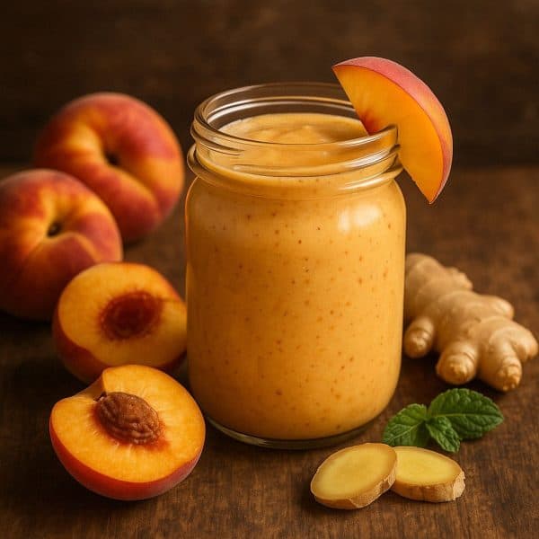 Perzik smoothie met gember - Hart in Shape