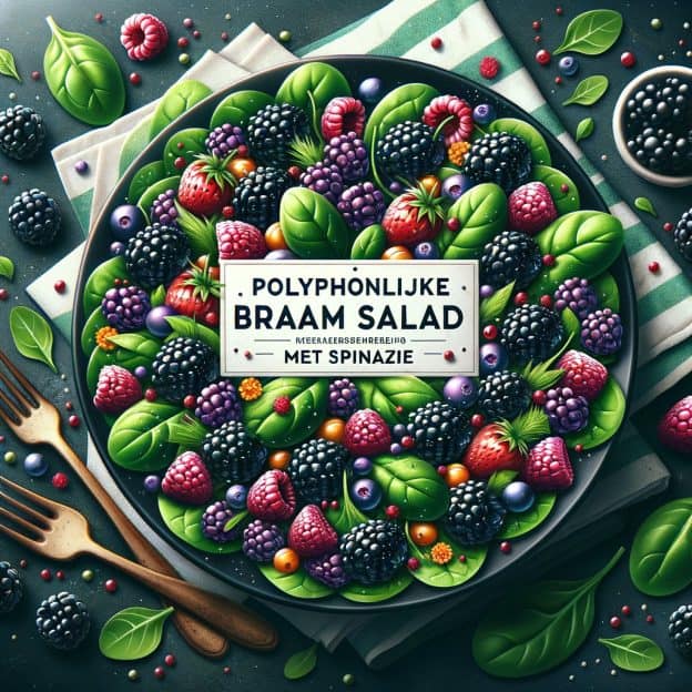 Polyfenolrijke Braam Salade met Spinazie - Hart in Shape