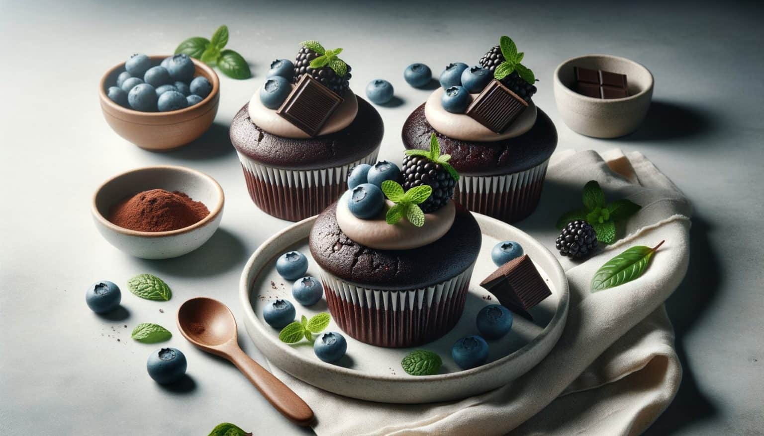 Zwarte Bonen Chocolade Cupcakes - Hart in Shape